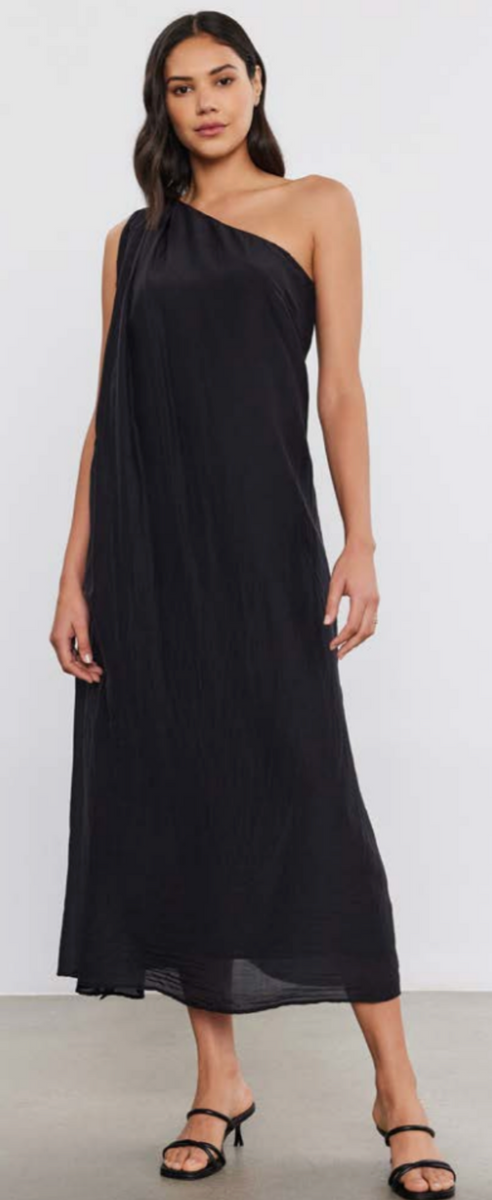 Diana One Shoulder Maxi Dress in Black – Blush Boutique AK
