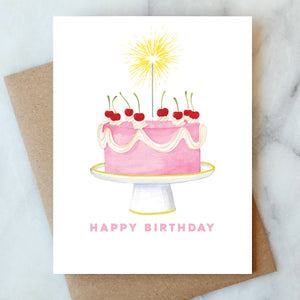 Sparkler Cake Greeting Card | Birthday Card – Blush Boutique AK